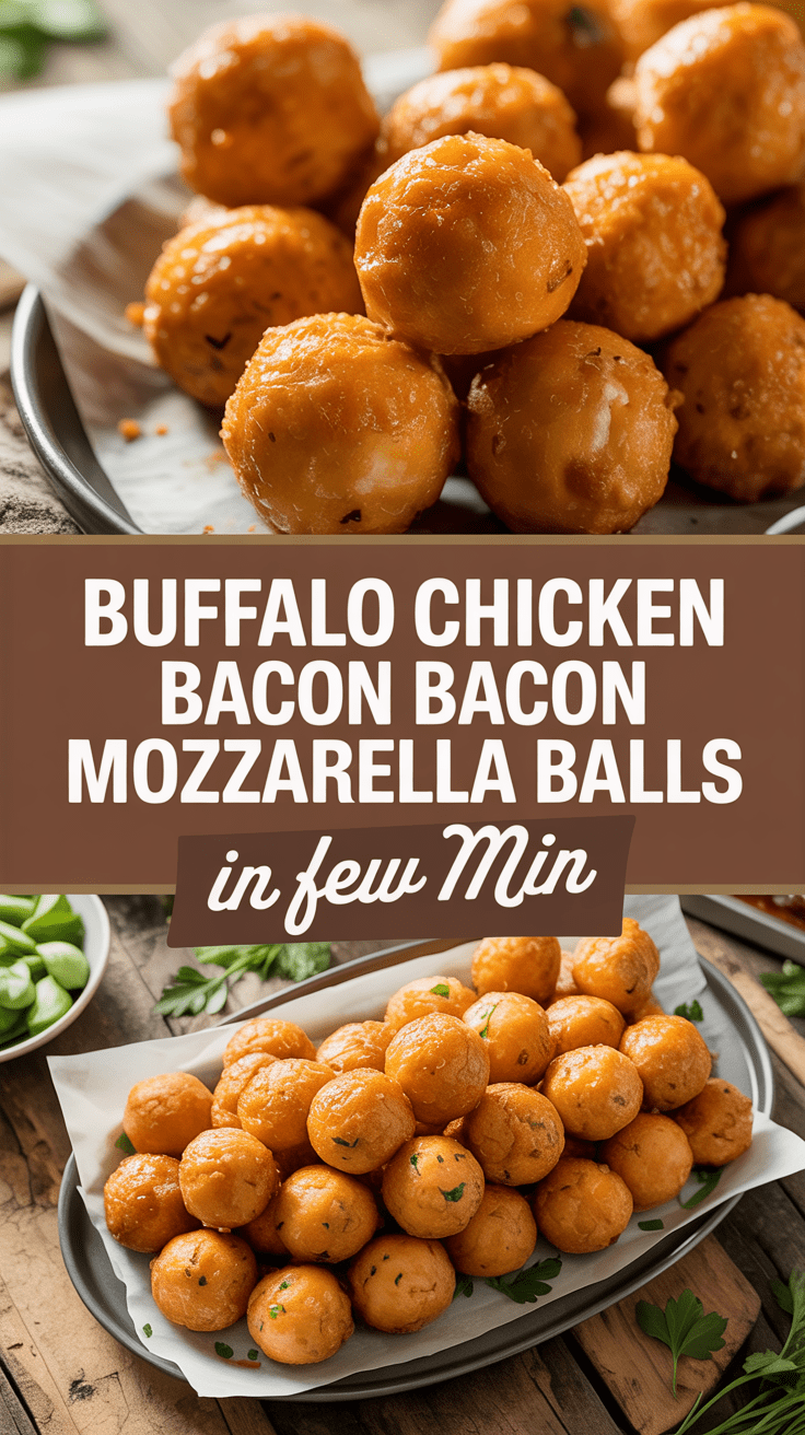 Buffalo Chicken Bacon Mozzarella Balls Recipe