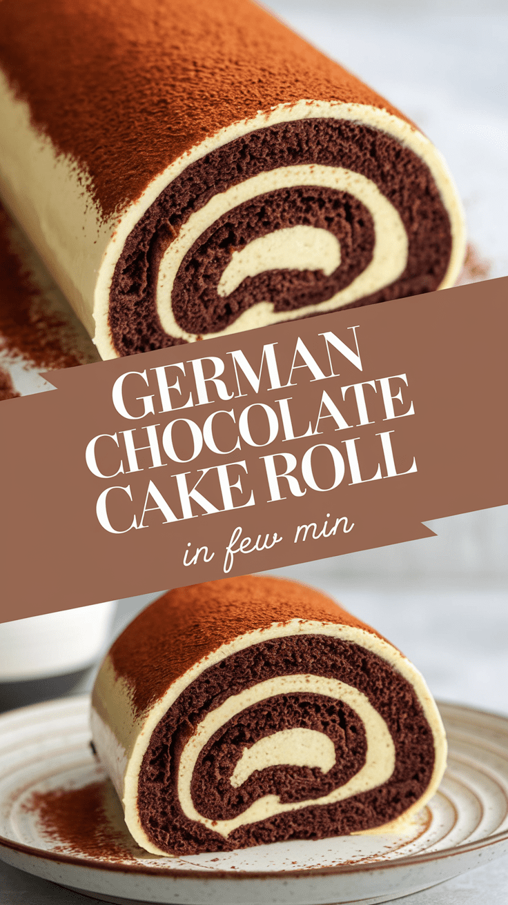 German Chocolate Cake Roll Recipe