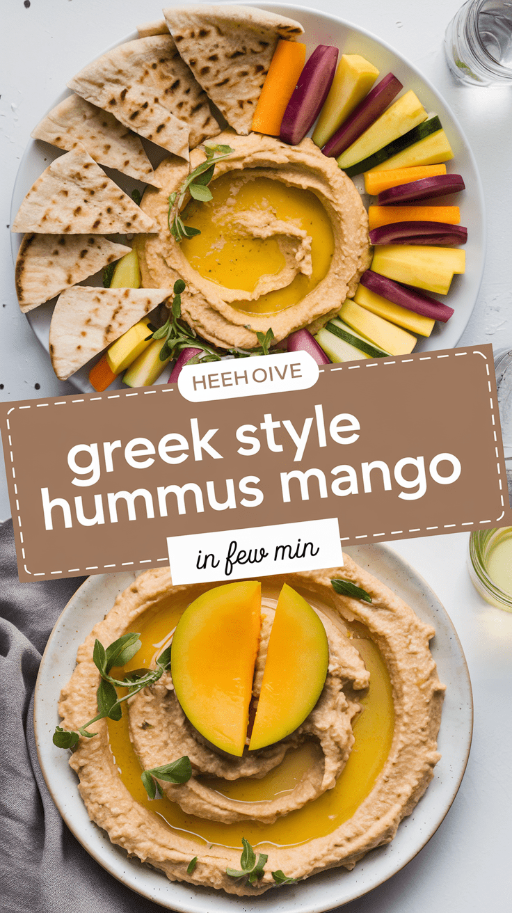 Greek Style Loaded Hummus With Mango