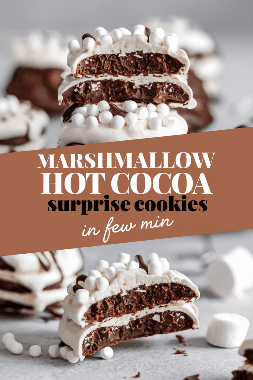 Marshmallow Hot Cocoa Surprise Cookies